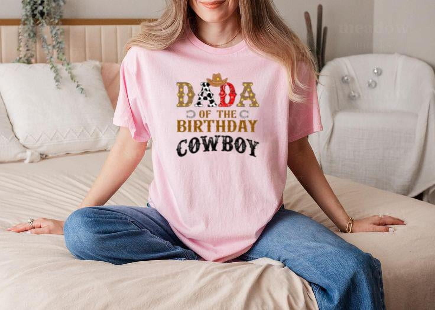 Dada of the Birthday Boy T-Shirt, Sweatshirt, Hoodie with fun cowboy party vibe, for men & women ...