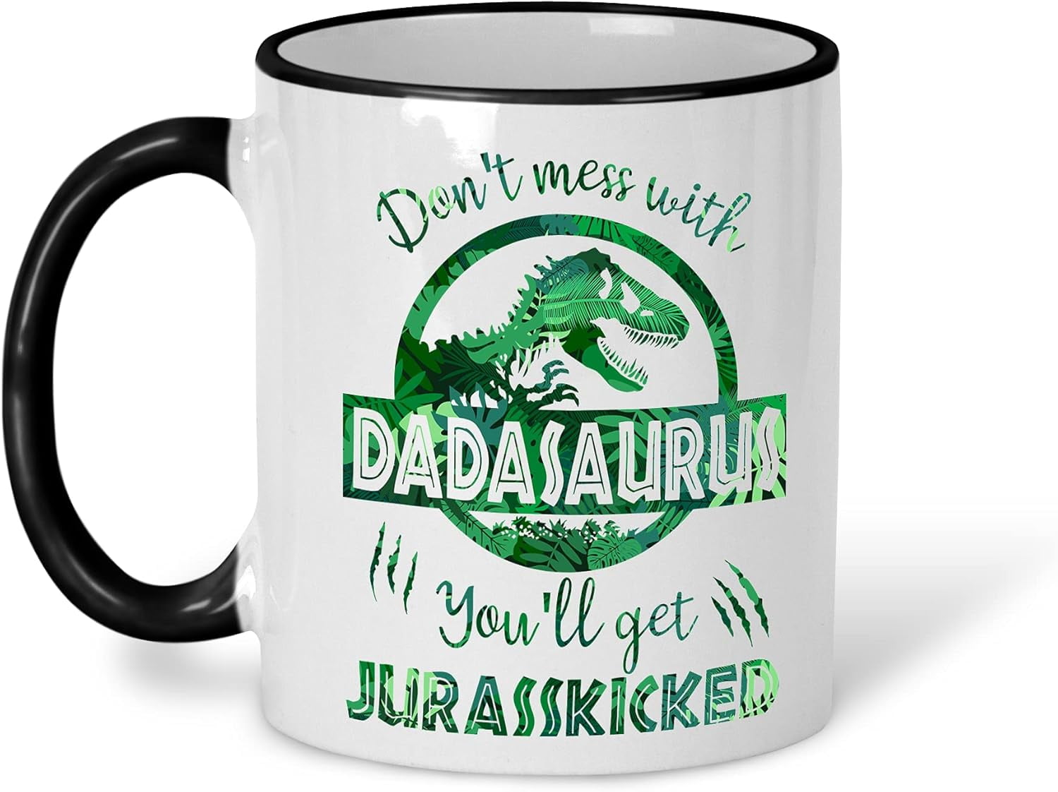 DadaSaurus Coffee Mug - Proecive Dad Gif - Dada Coffee Cup - Walmart.com
