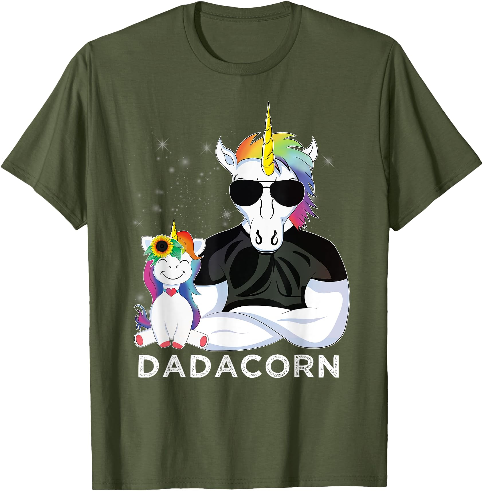 Dadacorn Muscle Unicorn A Father Daughter Funny Design Unisex Men T ...