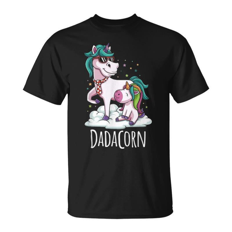 Dadacorn Unicorn Dad Fathers Day Gift For Men Unisex TShirt - Walmart.com