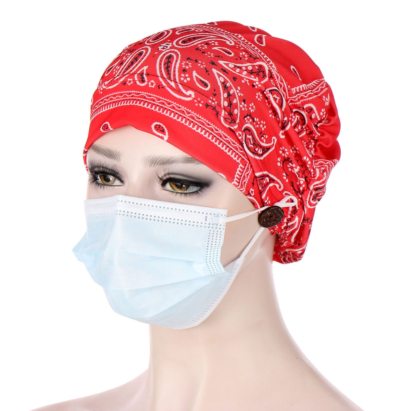 Dadaria Turbans for Women Head Wraps Women With Buttons Hat Cancer ...