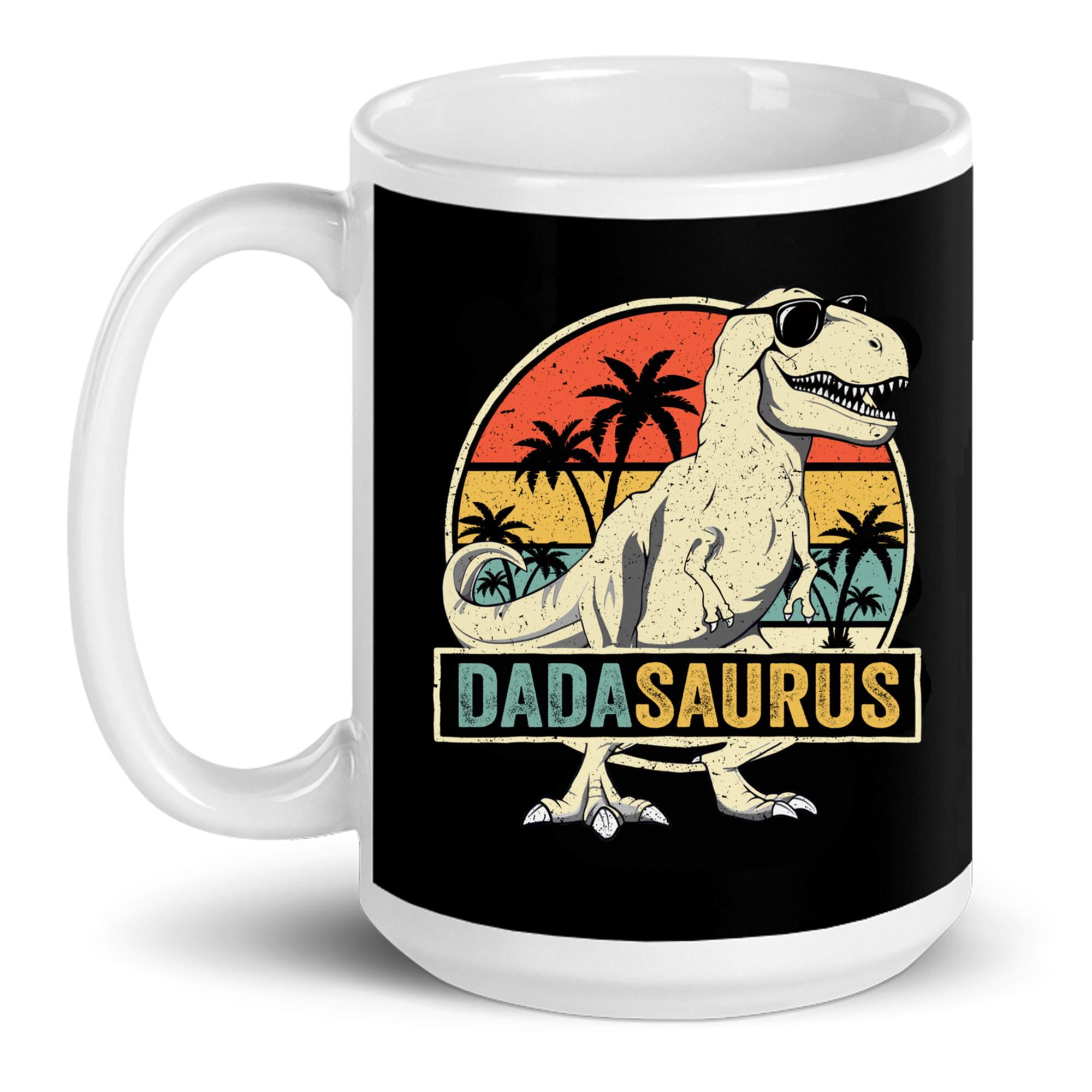 Dadasaurus T Rex Dinosaur Dada Saurus Family Matching Gift Ceramic Mug ...