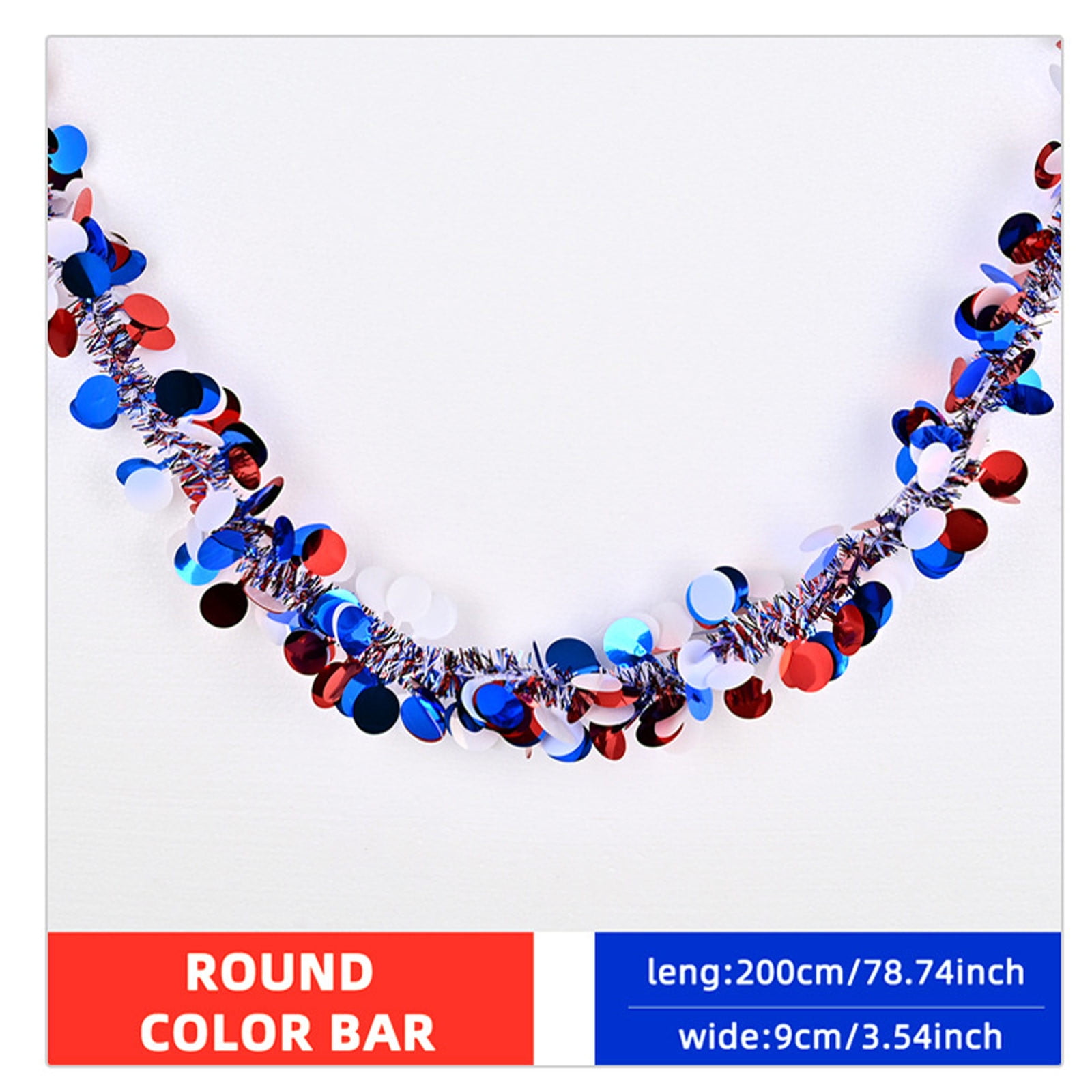 Dadatutu 80in Patriotic Ribbon - Red White Blue Curling Decor for ...