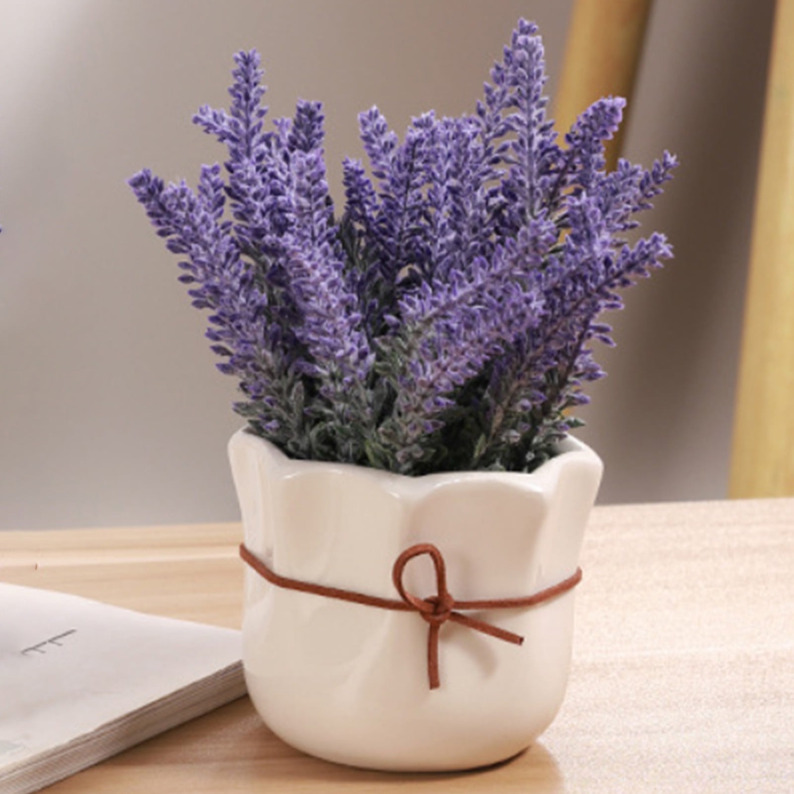 Dadatutu Artificial Lavender Plant in Pots, Faux Lavender Artificial ...