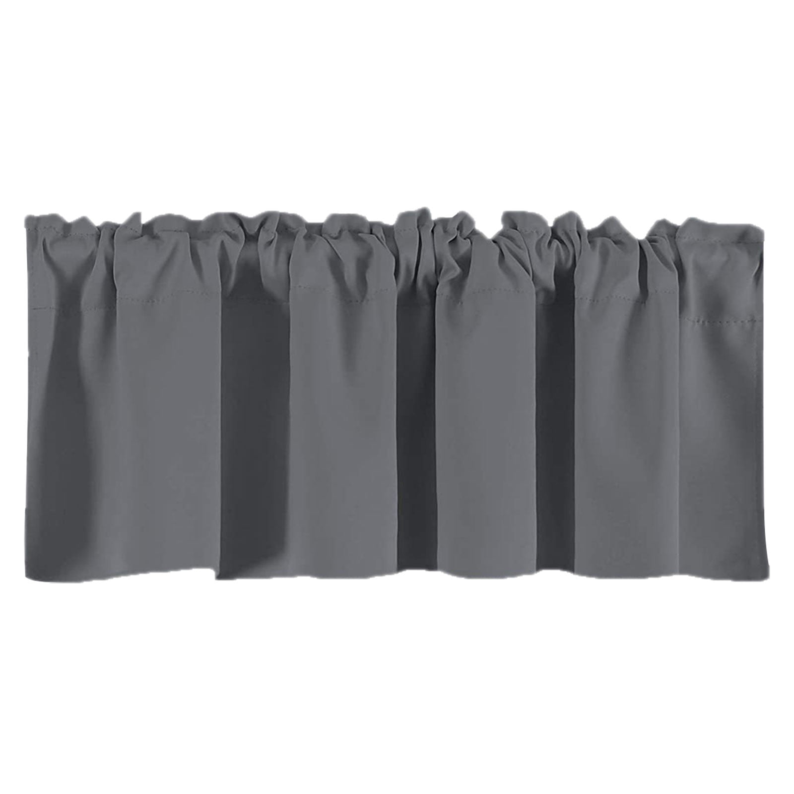 Dadatutu Black Valance for Windows 57X18 Inch Solid Thermal Insulated ...