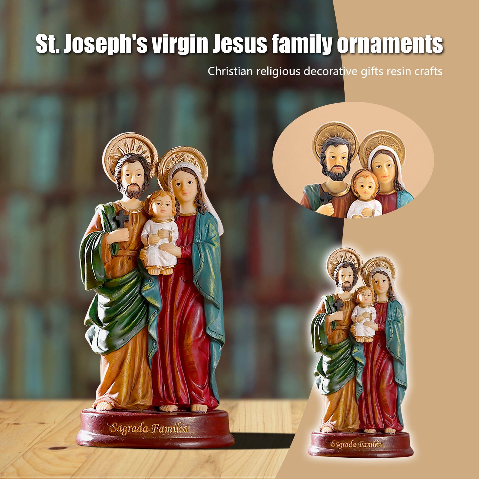 Dadatutu The Holy Family Statue,Holy Family with Child Figure,Resin ...