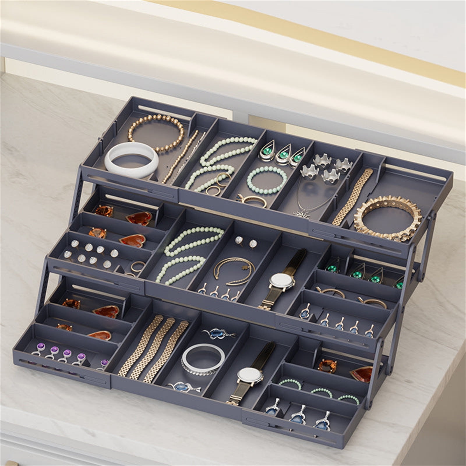 Dadatutu Multi-Level Expandable Smart Drawer Organizer - Walmart.com Dadatutu Multi-Level Expandable Smart Drawer Organizer - Walmart.com