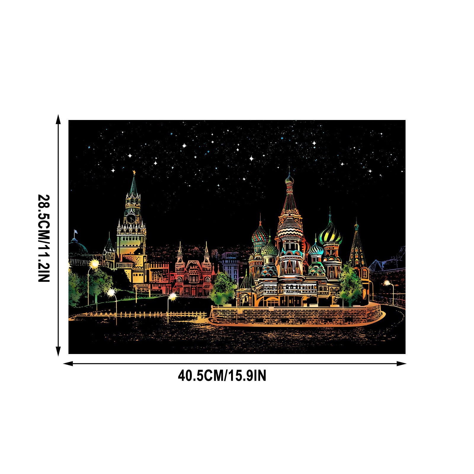 Dadatutu Scratch Rainbow Painting Art Paper,Rainbow Painting Night View ...