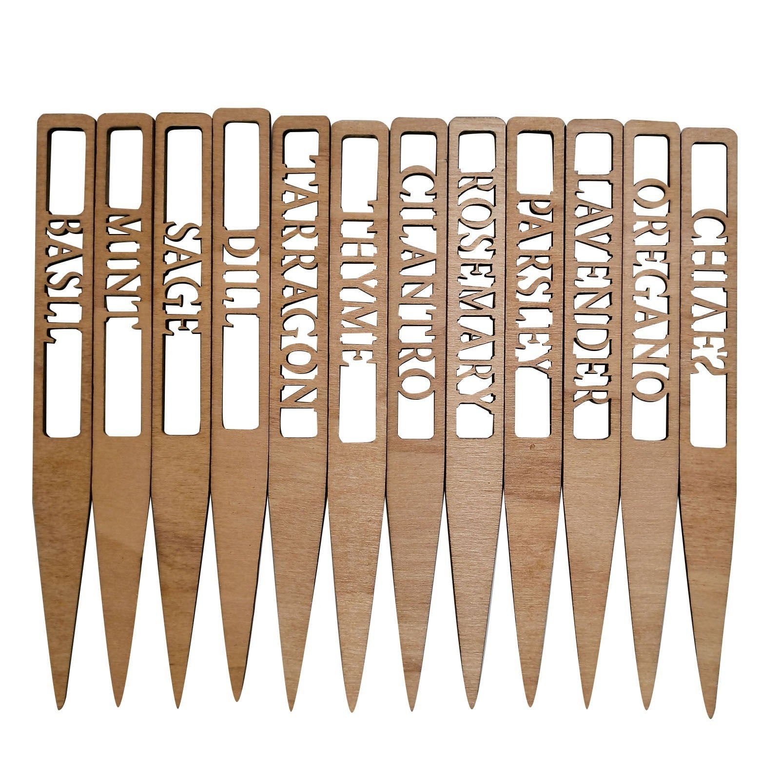 Dadatutu Wooden Plant Markers, Plant Sticks Labels Tags Stakes, Wood ...