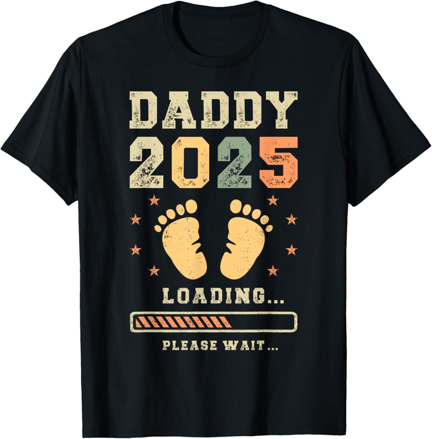 Daddy 2025 Loading, Baby Announcement, Expecting Dad To Be T-Shirt ...