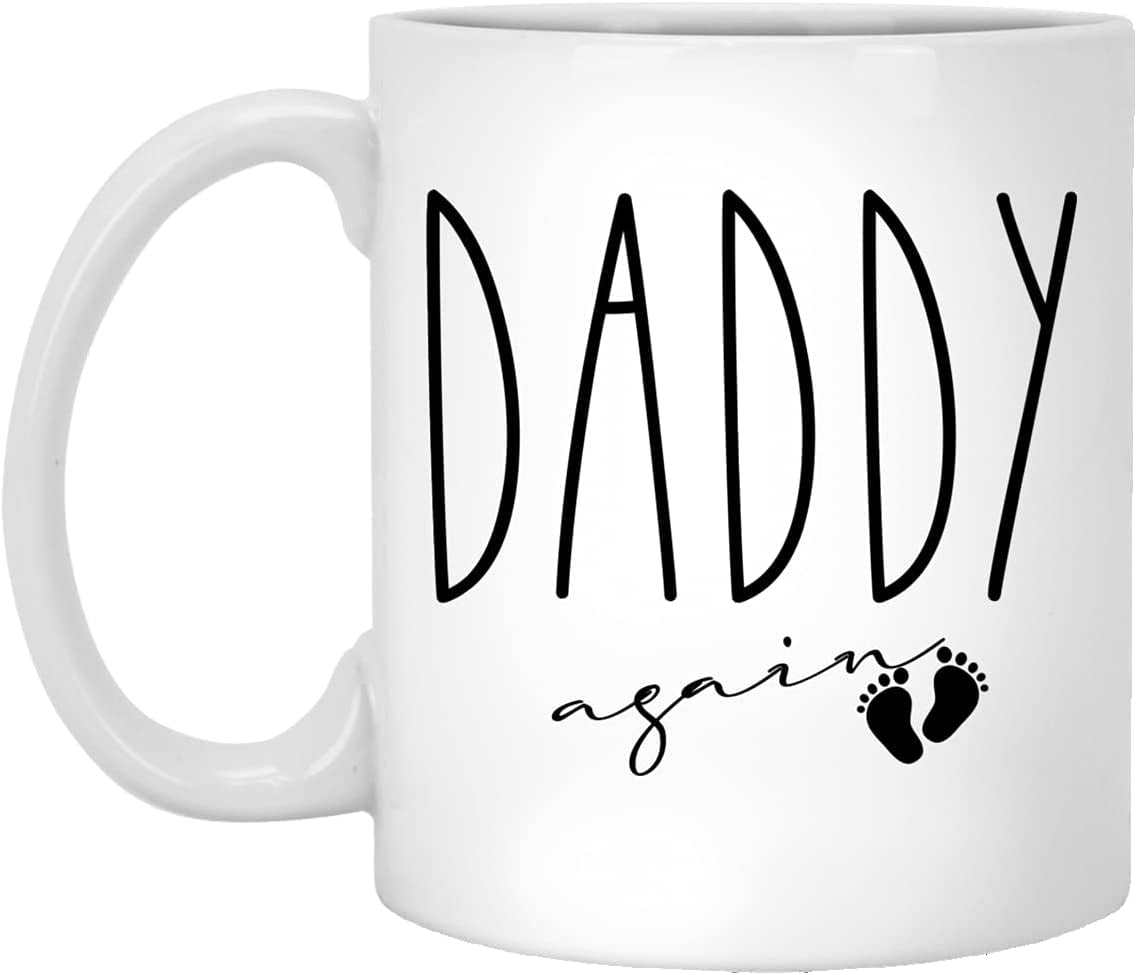 Daddy Again Mug, Daddy Again Pregnancy Announcement, Daddy Reveal ...