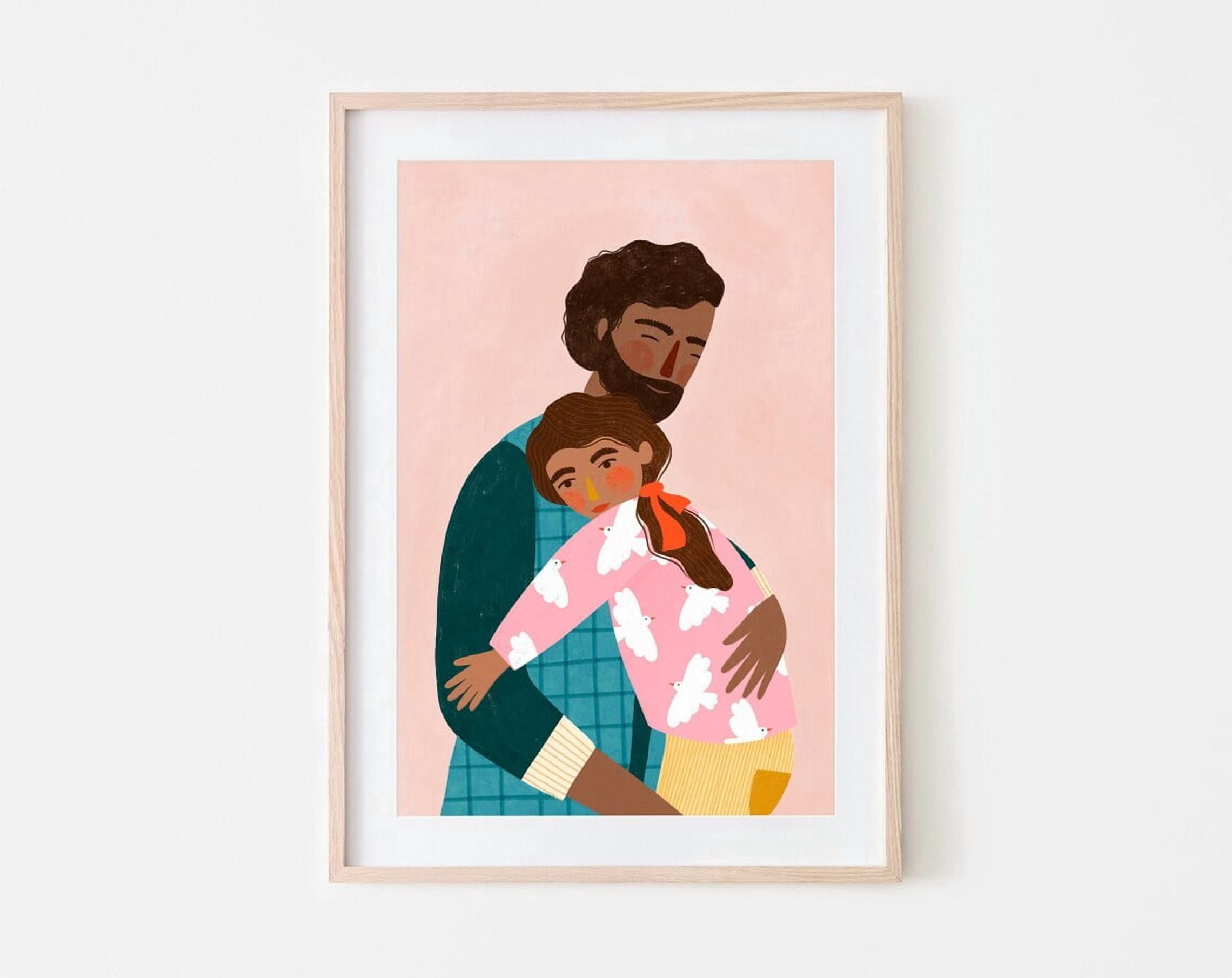 Daddy And Me, Fatherhood Art Print, Father Daughter Poster, Family Kids ...
