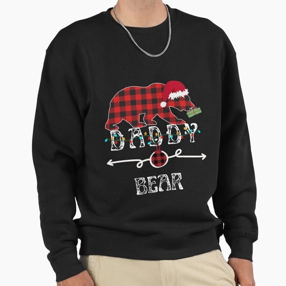 Daddy Bear Christmas Pajama Red Plaid Retro Vintage Funny Unisex ...