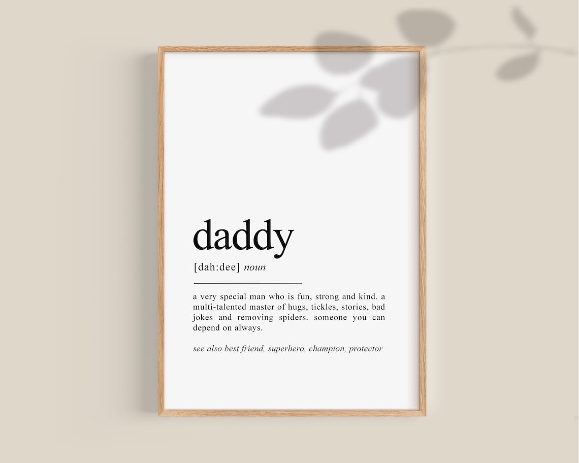 Daddy Definition Poster, Daddy Gifts, Daddy, New Daddy Gift, Daddy ...