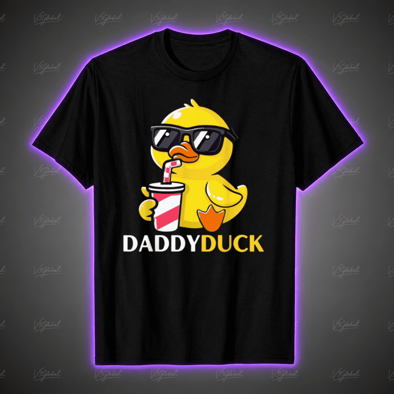 Daddy Duck Cool Glasses Drinking Unisex T-Shirt Size S-5XL - Walmart.com