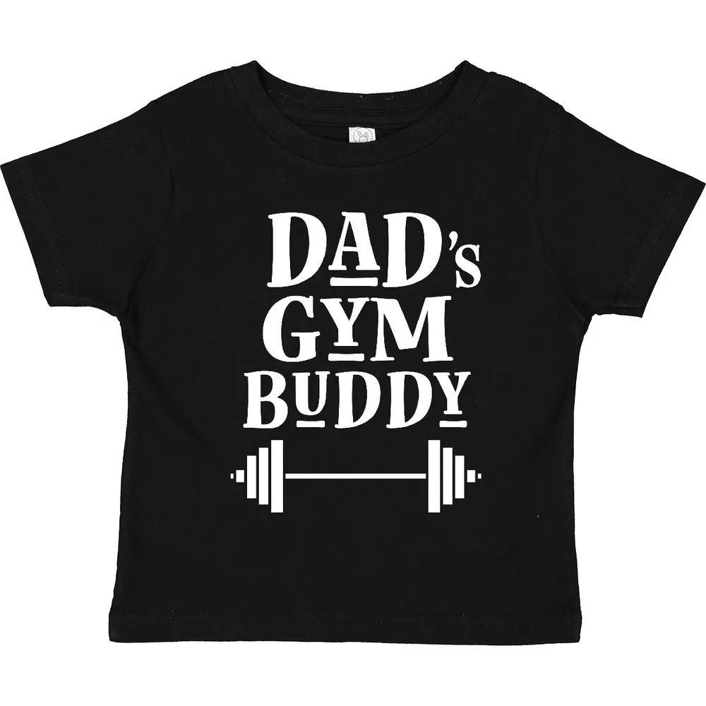 Daddy Gym Buddy Workout Fitness Toddler T-Shirt Daddys Dads Goer Child ...