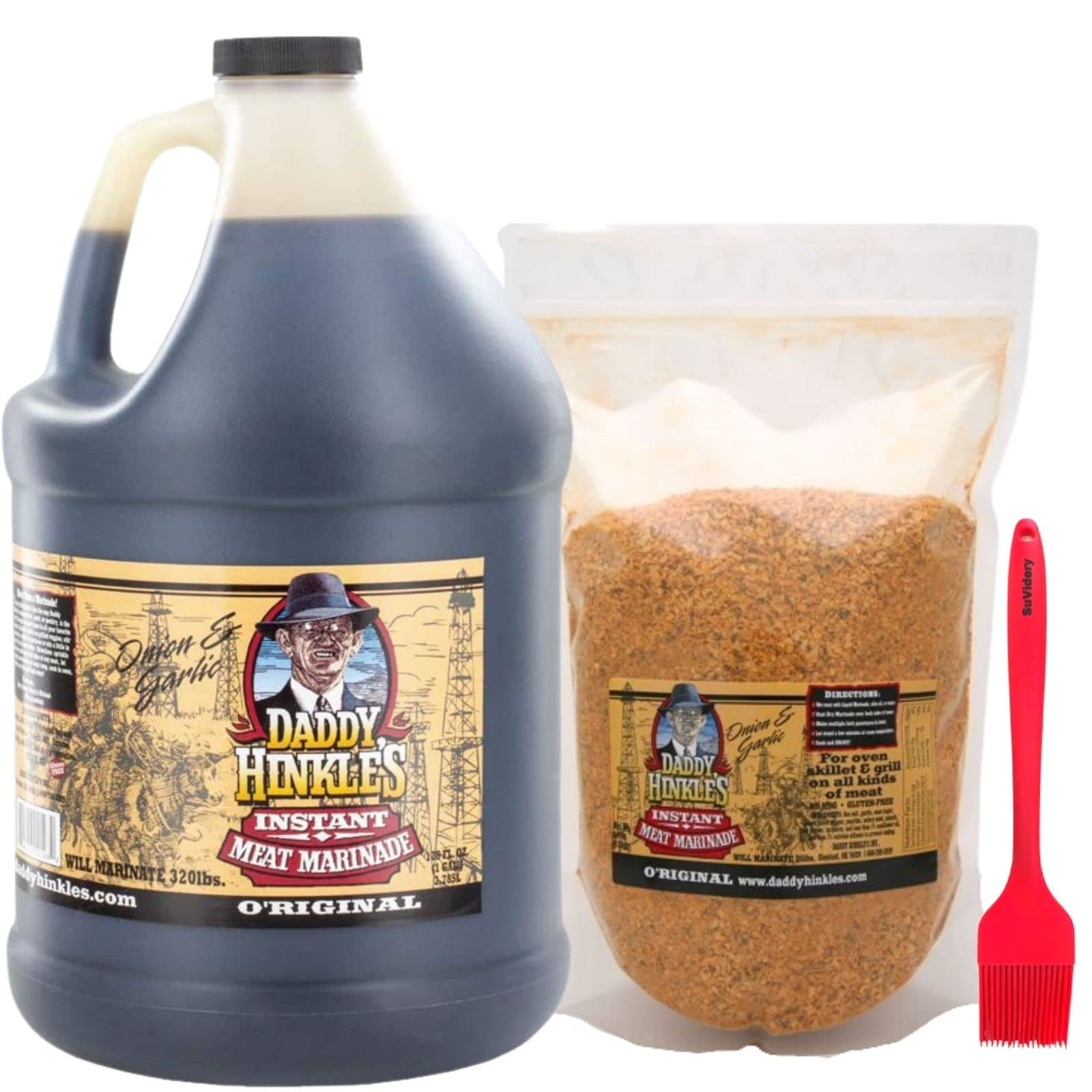 Daddy Hinkle's Large Set of Gallon Liquid Meat Marinade Tenderizer and ...