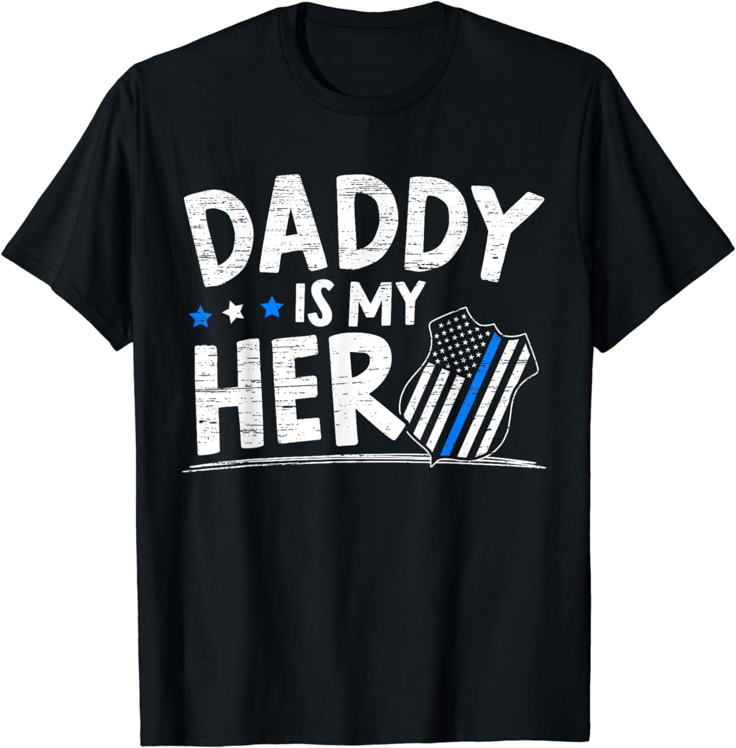 Daddy Is My Hero Kids Police Thin Blue Line Law Enforcement T-Shirt ...