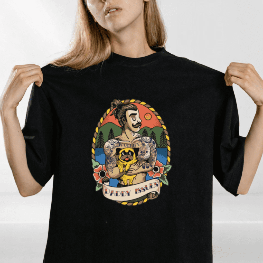 Daddy Issues Sarcastic Humor Sassy Quote Saying Graphic Cotton T Shirt ...