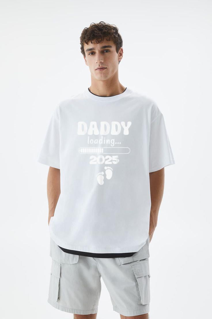 Daddy Loading 2025 T-Shirt for Funny Pregnancy Announcement, for men ...