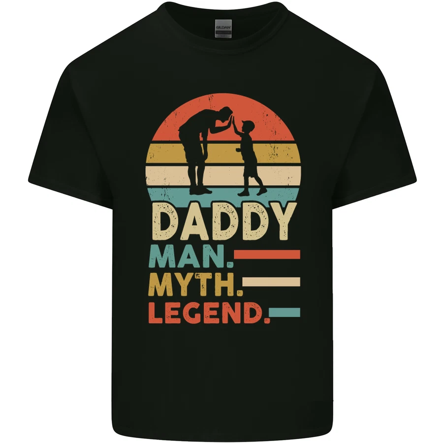 Daddy Man Myth Legend Funny Fathers Day Parent Family Hero Cotton Shirt ...