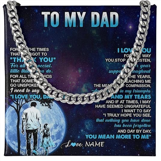 To My Daddy Necklace from Daughter, Fathers Day Gift for Dad from ...