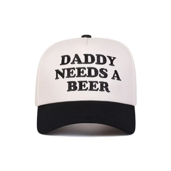 Daddy Needs A Beer Hat, Funny Embroidered Baseball Cap with Bold Statement Design, Adjustable ...