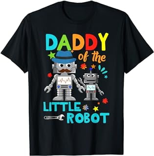 Daddy Of Little Robot Birthday Family Shirts Matching T-Shirt - Walmart.com