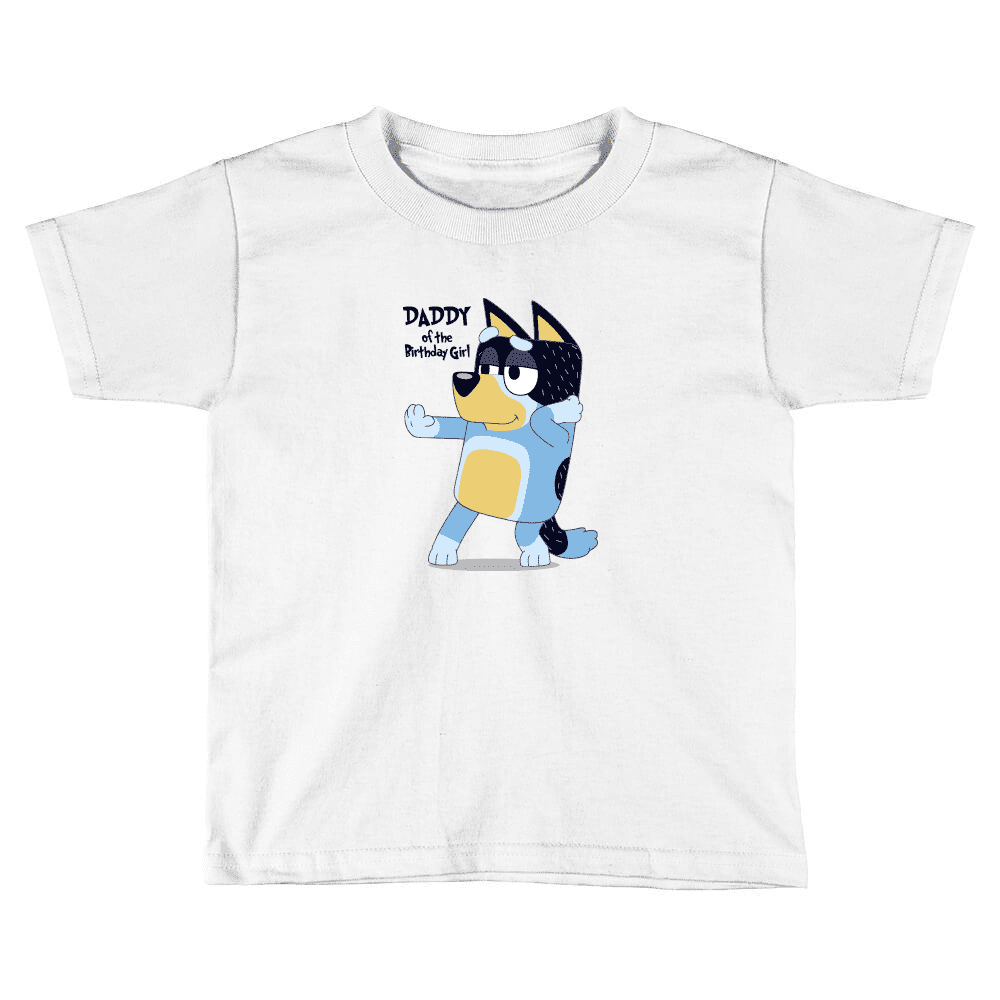 Daddy Of The Birthday Girl Toddler T Shirt Bluey Birthday Boy, Bluey Cartoon Shirt, Bluey Family ...
