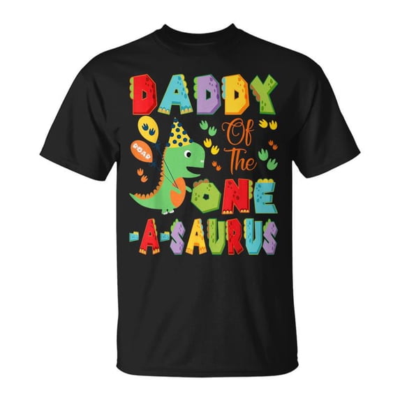 Daddy Of The OneASaurus 1St Birthday Boy Dinosaur TShirt - Walmart.com