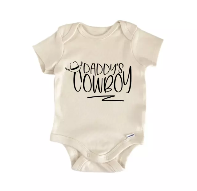 Daddy'S Cowboy Western Country Baby Boy Girl Clothes Bodysuit Cute Newborn Cute Baby Onesie ...