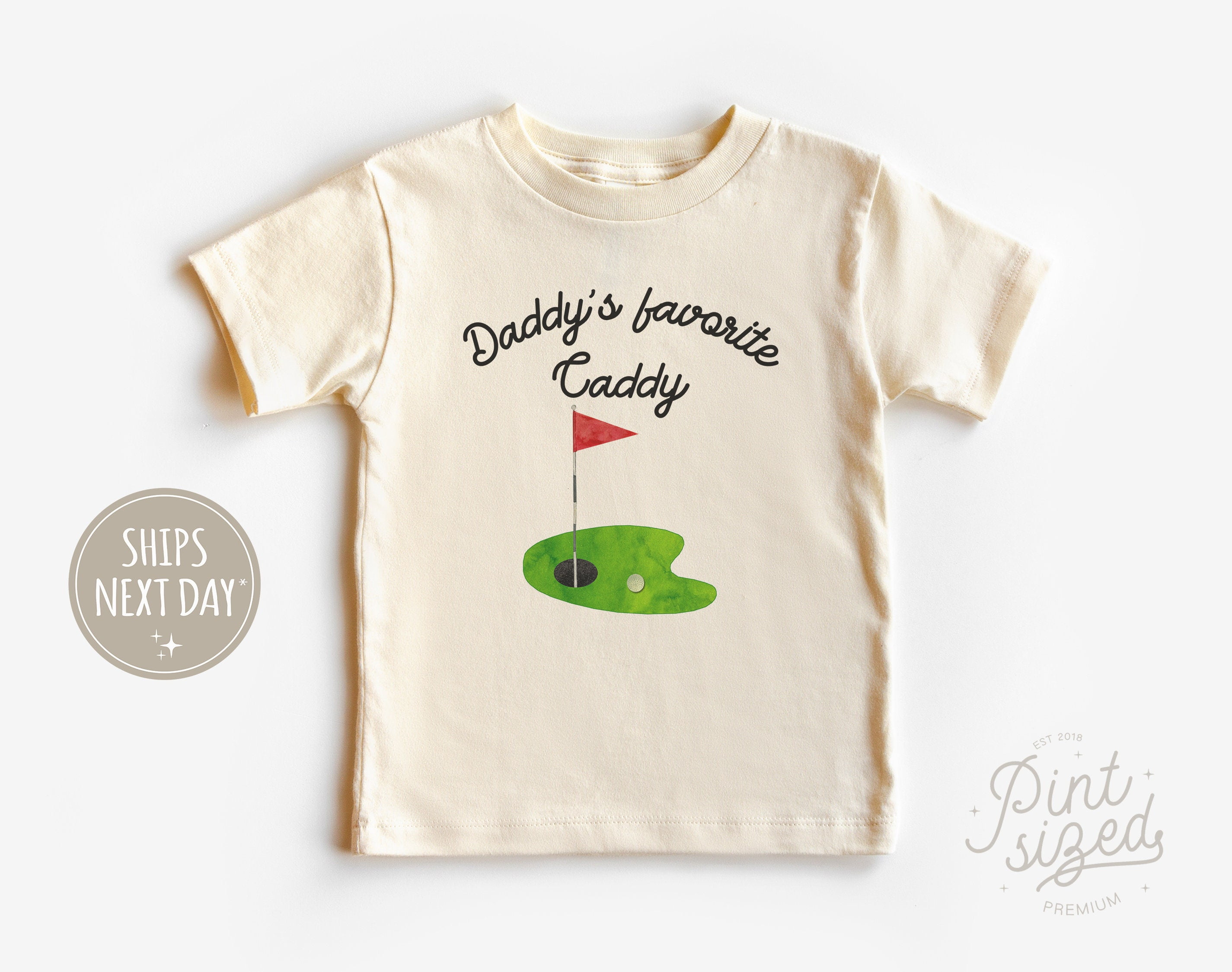 Daddy'S Favorite Caddy Toddler Shirt, Funny Dad'S Golfing Buddy Retro ...