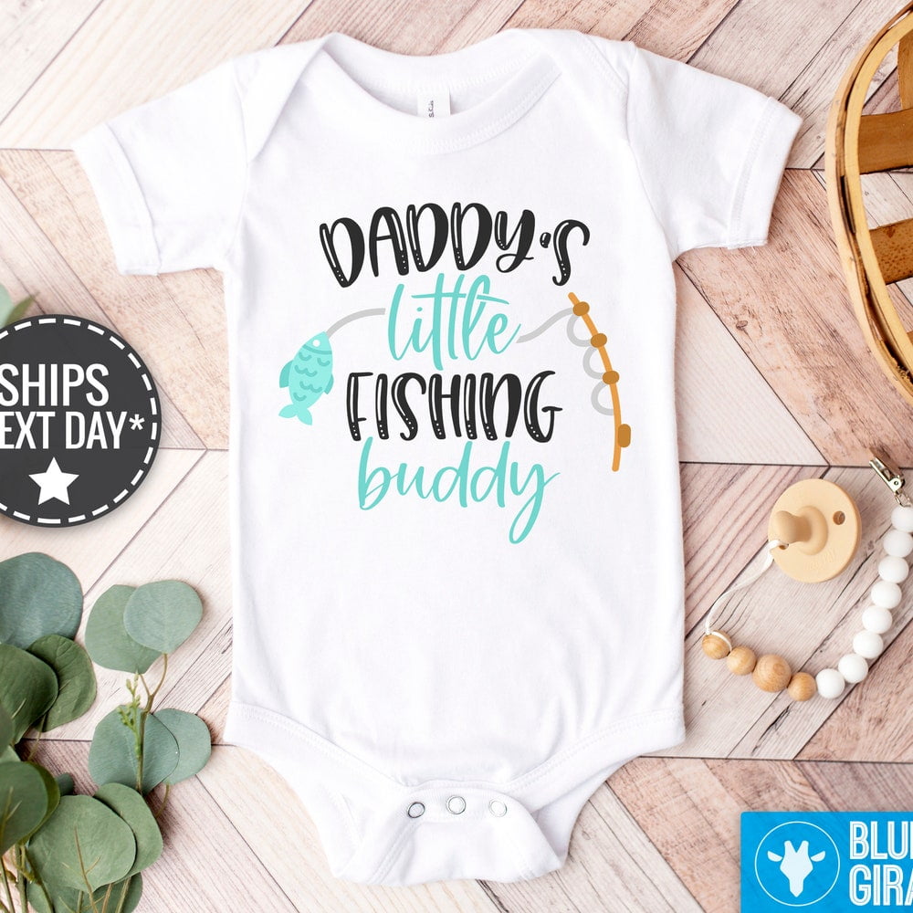 Daddy'S Fishing Buddy Baby Boy Onesie, Cute Father'S Day Bodysuit ...