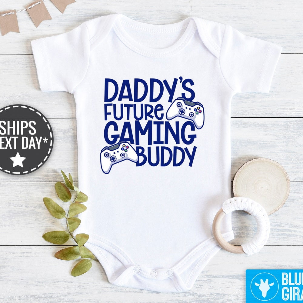 Daddy'S Future Gaming Buddy Onesie, Cute Father Baby Clothes, Gaming ...