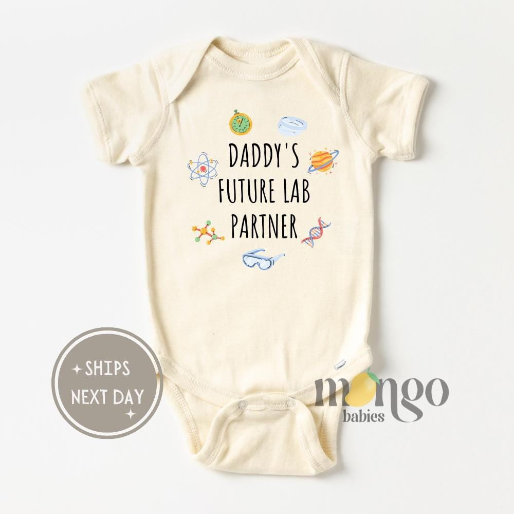 Daddy'S Future Lab Partner Onesies Baby Shower Gifts For Girl Boy Cute Science Baby Gift Nerdy ...