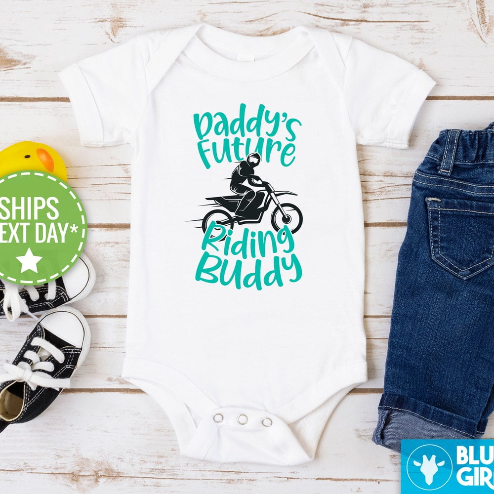 Daddy'S Future Riding Buddy Onesie, Cute Motorcycle Baby Onesie, Cute ...