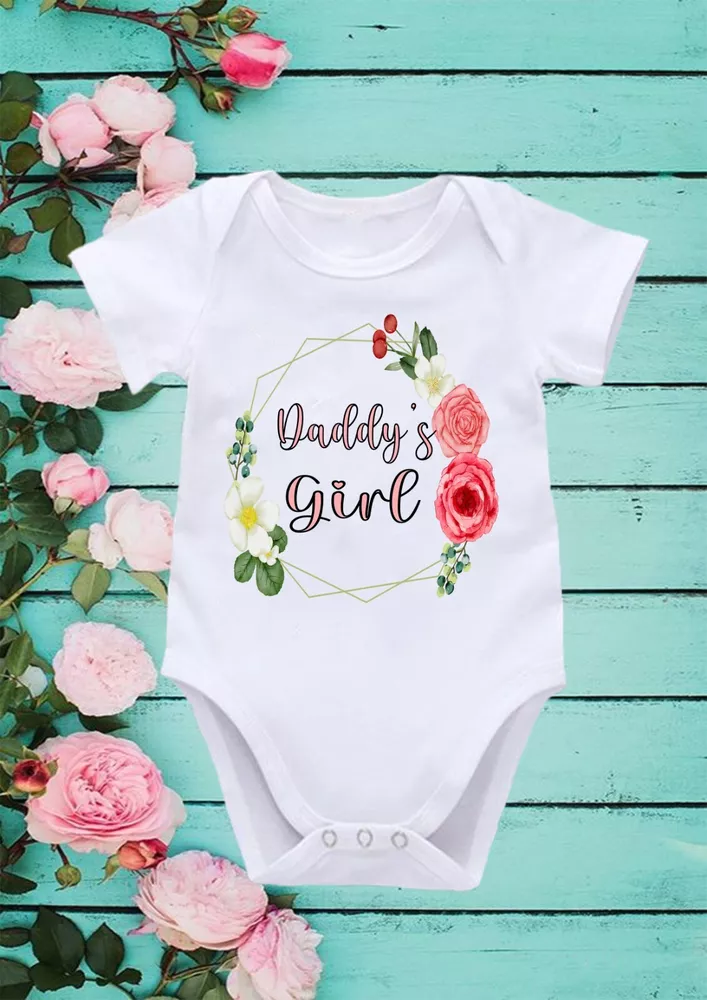 Daddy'S Girl Father'S Day Gift Bodysuit Short Sleeve Vest Rompersuit ...