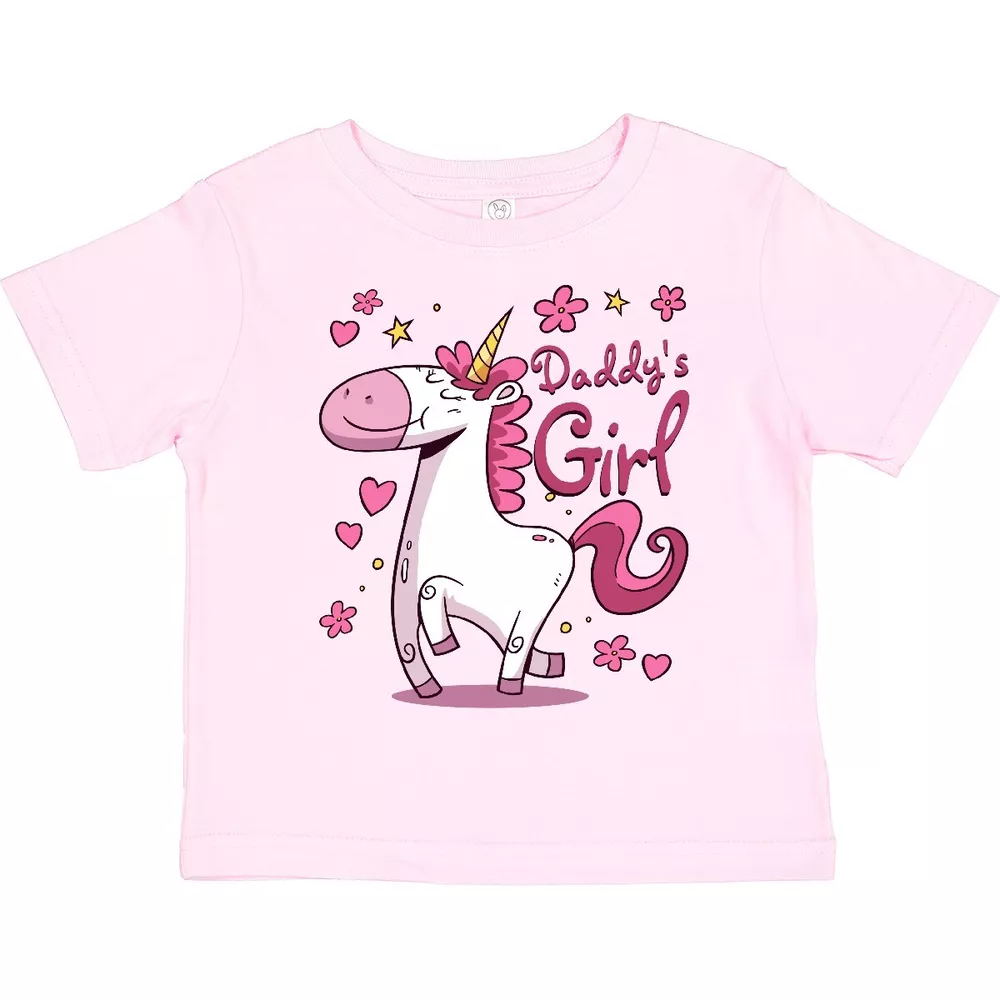 Daddy'S Girl Unicorn Toddler T-Shirt Outfit Father Day Gown Gift Child Baby Clothing, Cute Baby ...