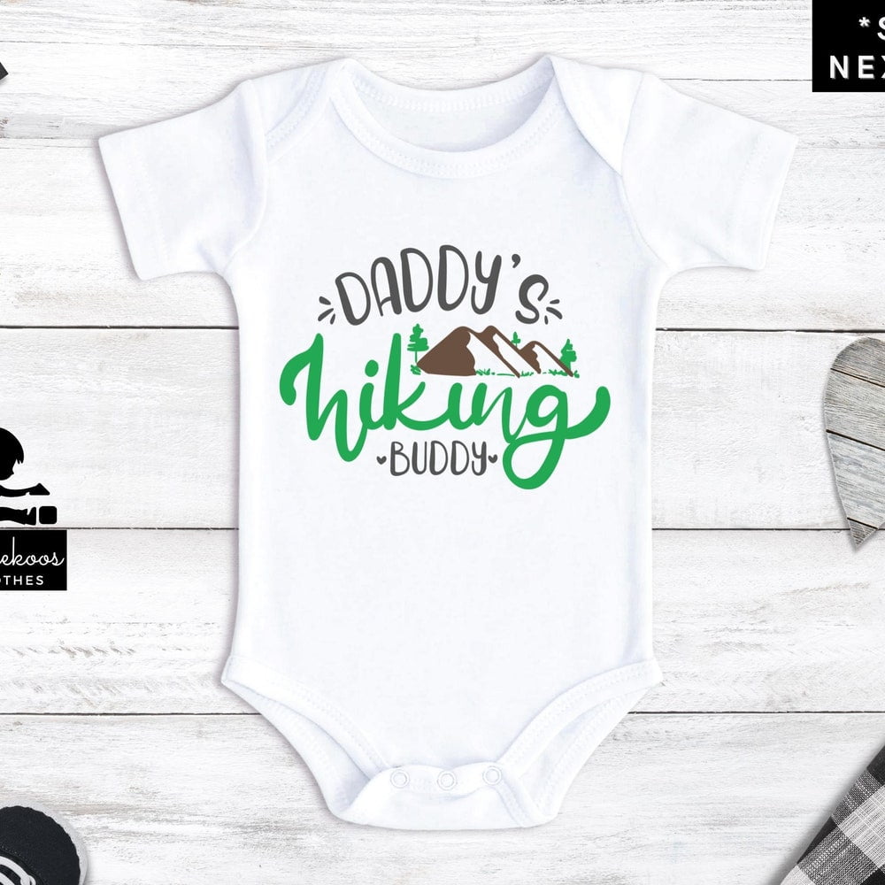Daddy'S Hiking Buddy Onesie, Cute Father'S Day Bodysuit T-Shirt Or ...