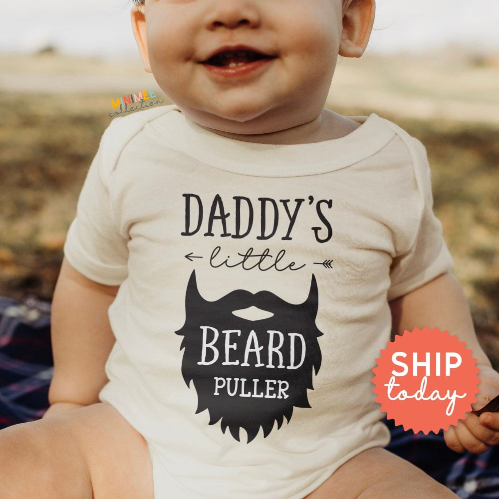 Daddy'S Little Beard Puller Onesies, Baby Announcement Bodysuit, New ...