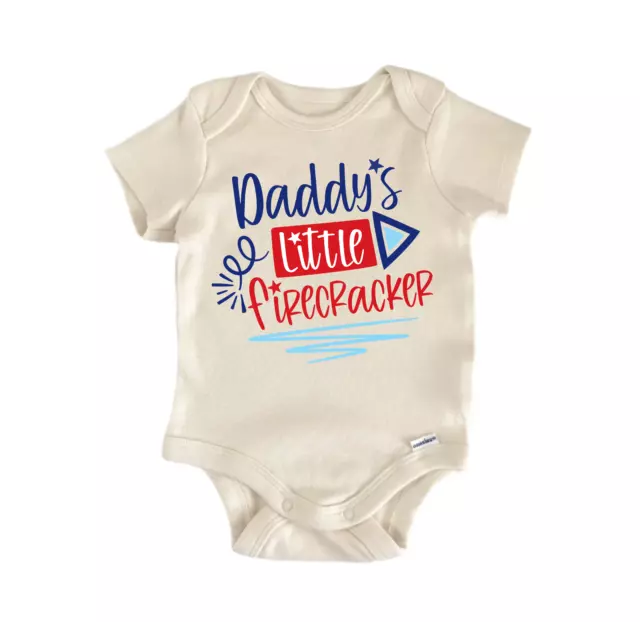 Daddy'S Little Firecracker July 4Th Patriotic Baby Boy Girl Clothes ...