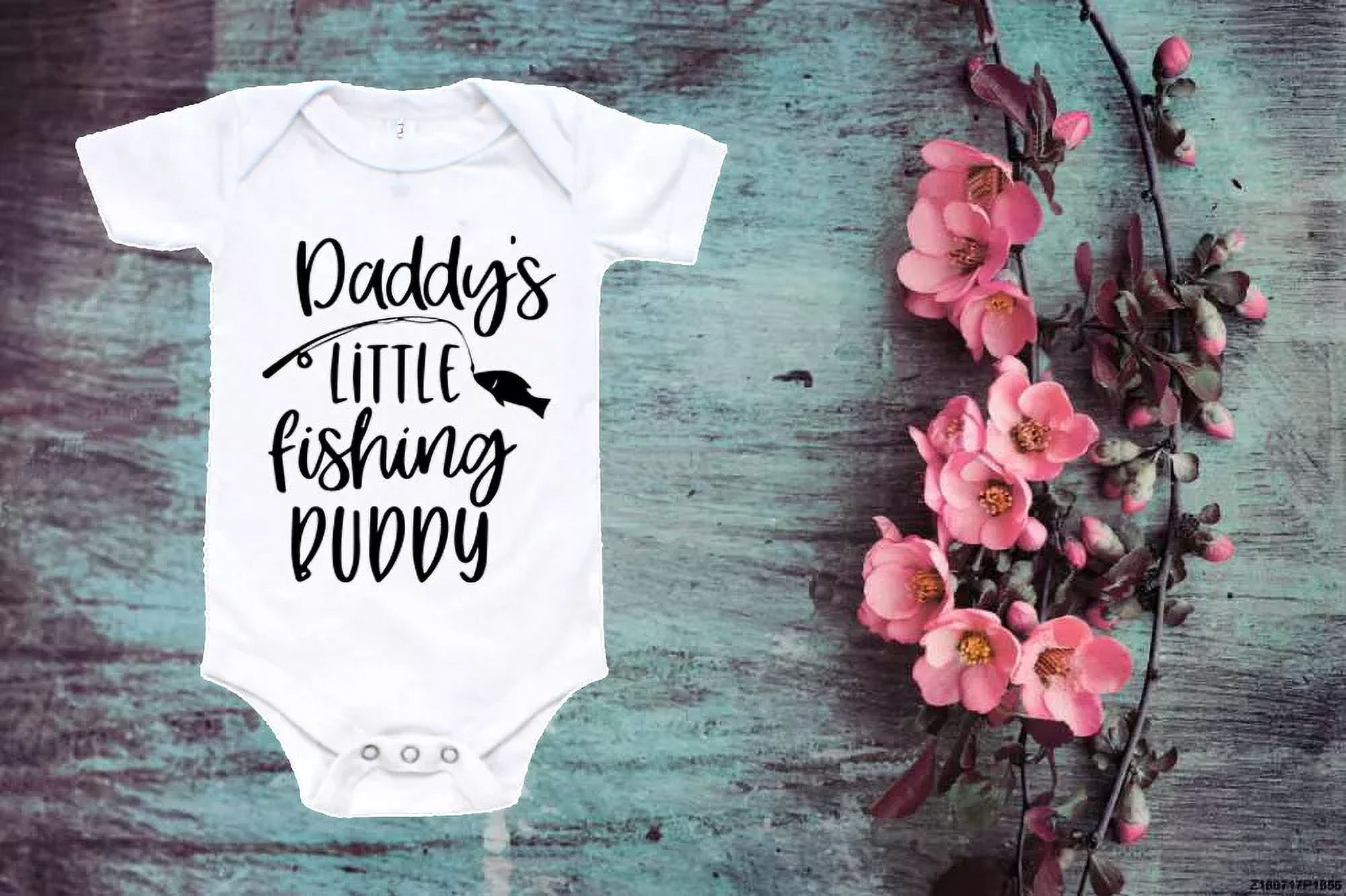 Daddy'S Little Fishing Buddy Baby Vest Cute Baby Vest Cool Romper ...