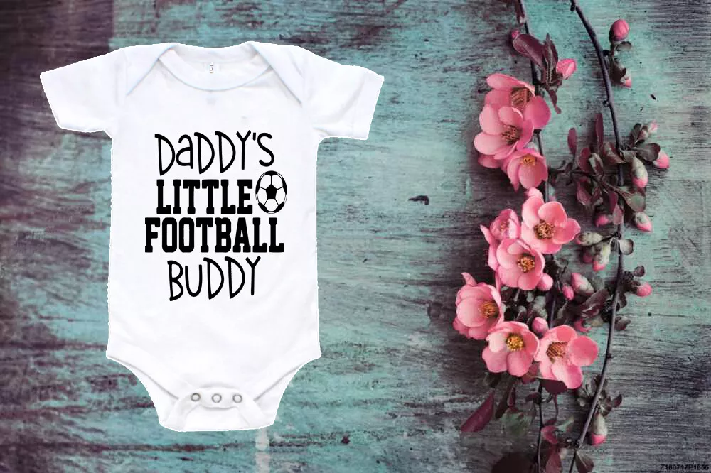 Daddy'S Little Football Buddy Baby Vest Cute Baby Vest Funny Vest ...