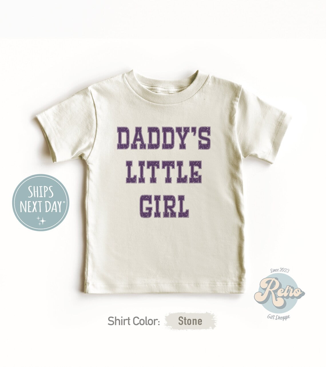 Daddy'S Little Girl Toddler Shirt - Fathers Day Kids Tee - Girls Vintage Natural Toddler Shirt ...