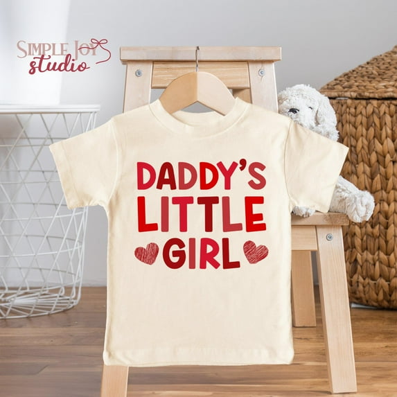Daddy'S Little Girl Toddler T-Shirt, Adorable Heart Design Toddler T ...