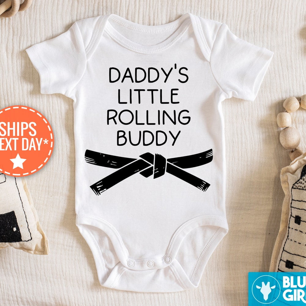 Daddy'S Little Rolling Buddy Onesie, Cute Brazilian Jiu Jitsu Baby ...