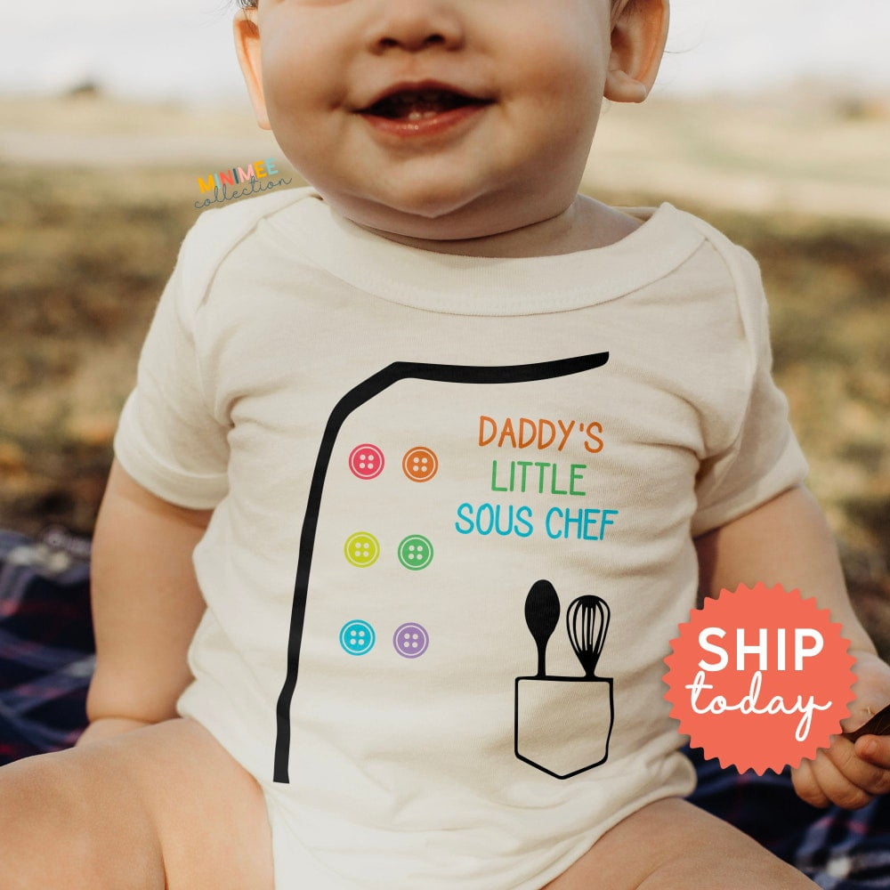 Daddy'S Little Sous Chef Onesie For, Little Cooking Buddy Outfit For ...