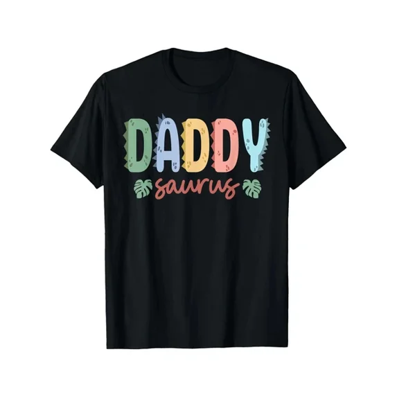 Daddy Saurus Dad Dinosaur Birthday T-Shirt Family Matching, Fun, Casual ...