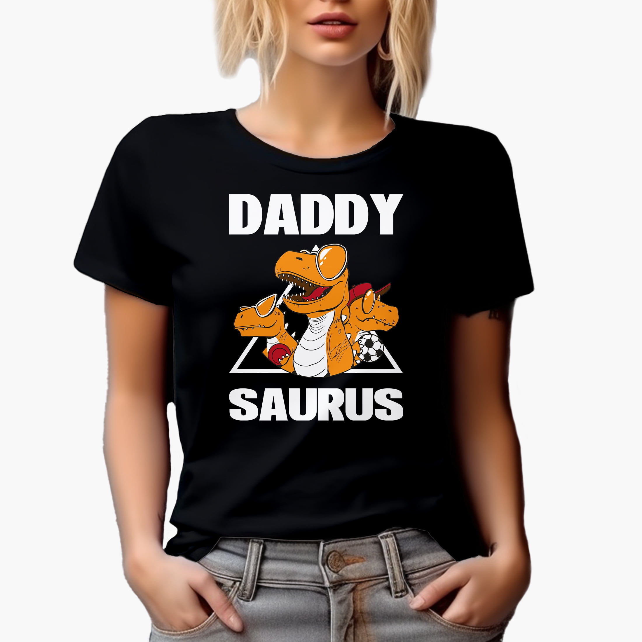 Daddy Saurus, Father's Day, Black T-Shirt, 2XL - Walmart.com