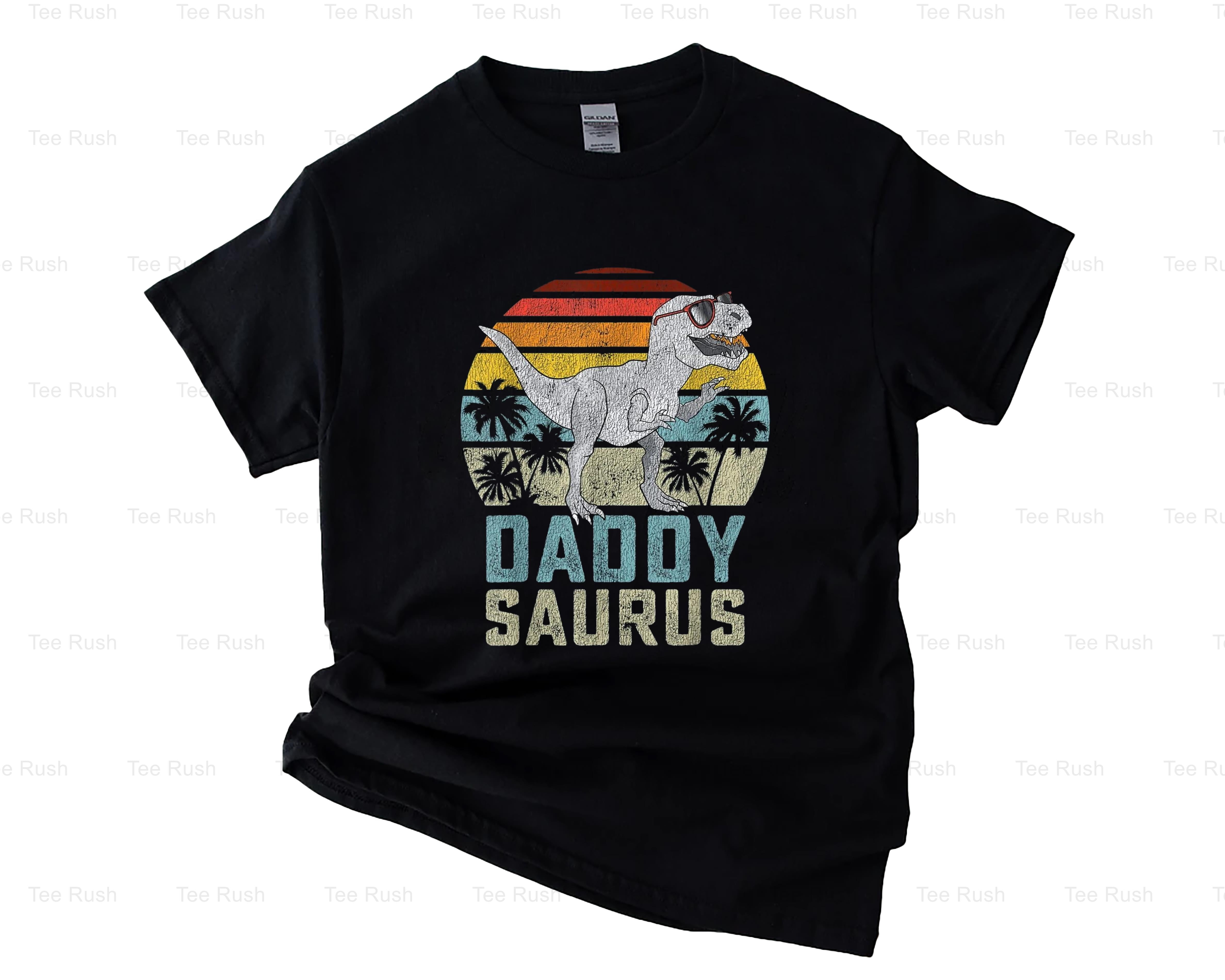 Daddy Saurus T-Rex Dinosaur Funny Father's Day Family, Daddysaurus Gift ...